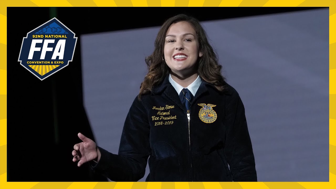Jordan Stowe Retiring Address | 2019 National FFA Convention & Expo ...