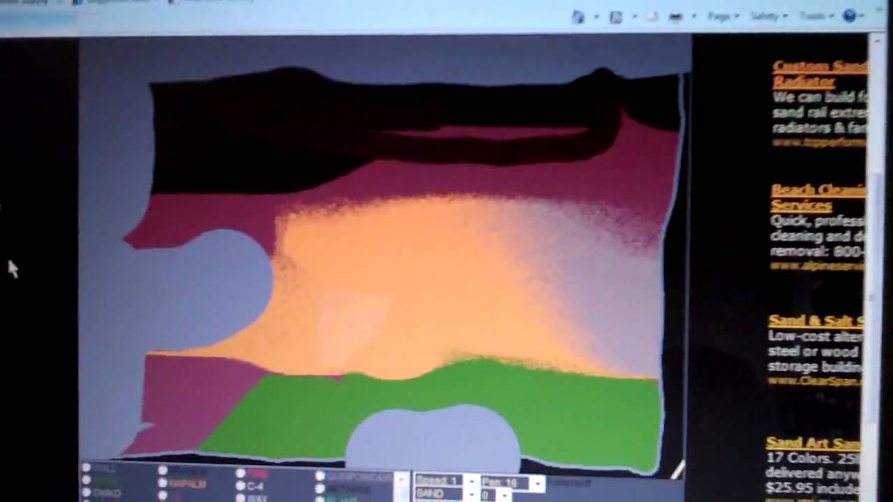 falling sand ultimate sand mix - YouTube