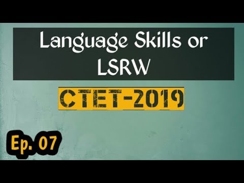 Language Skills || LSRW || Language Pedagogy || Ctet 2019 - YouTube