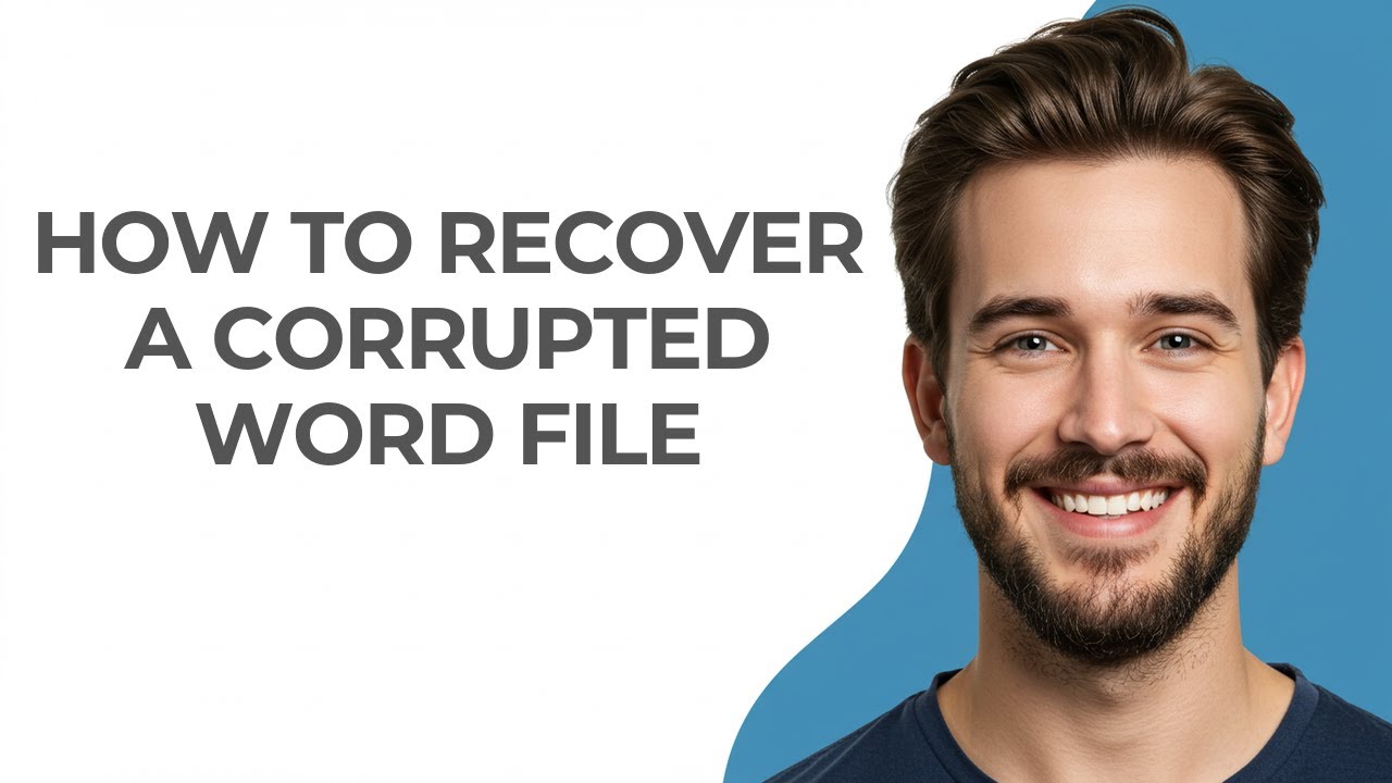 How To Recover A Corrupted Word File - GUIDE! - YouTube