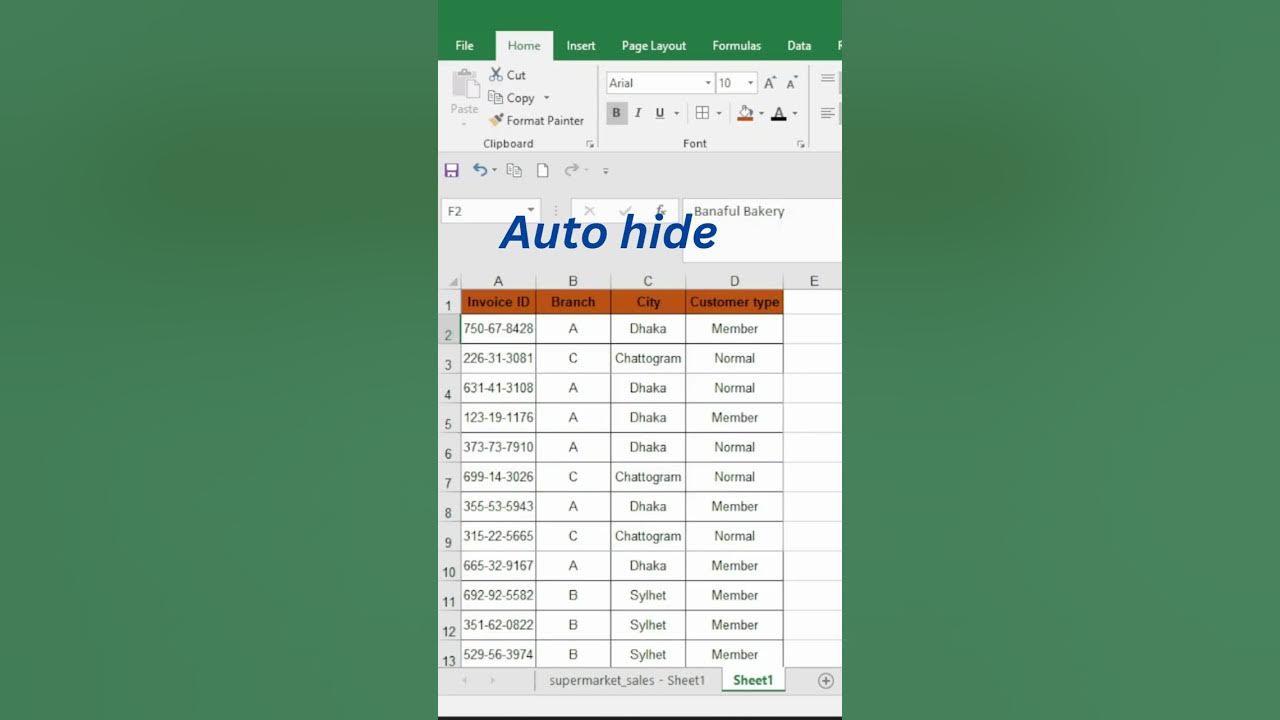 Auto-hide in Excel column #excel #exceltips #exceltricks #exceltutorial #microsoftexcel - YouTube