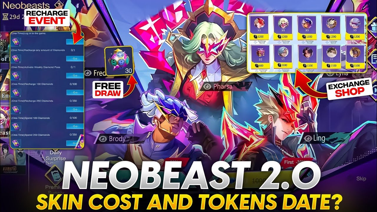 Neobeast 2.0 Event full detail / Skin cost and free tokens date ? 😍 # ...