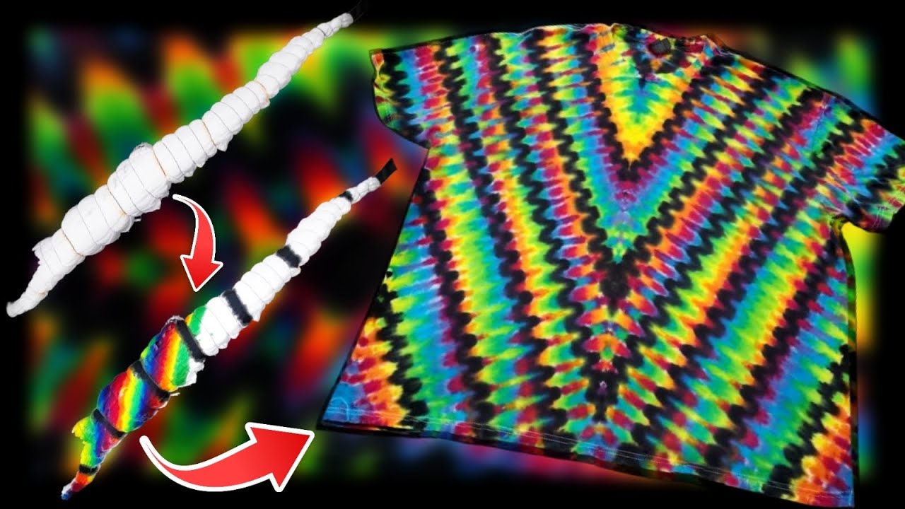 Pleated V Pattern! How to- Tie Dye like a Professional Full Video (time ...