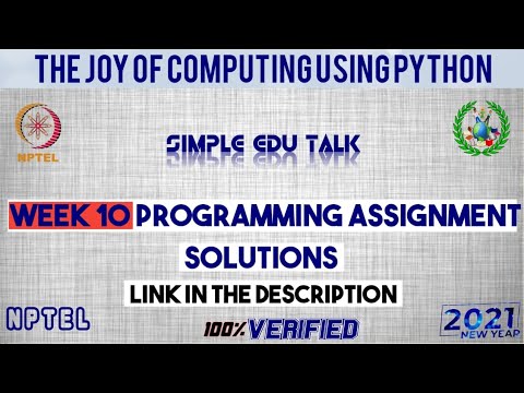 Nptel The Joy Of Computing Using Python Week 10 All Programming ...