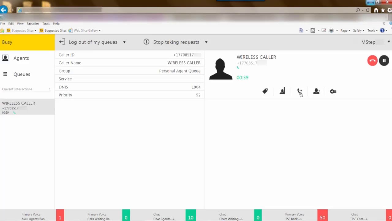 Contact Center Blind Transfer to Agent - YouTube