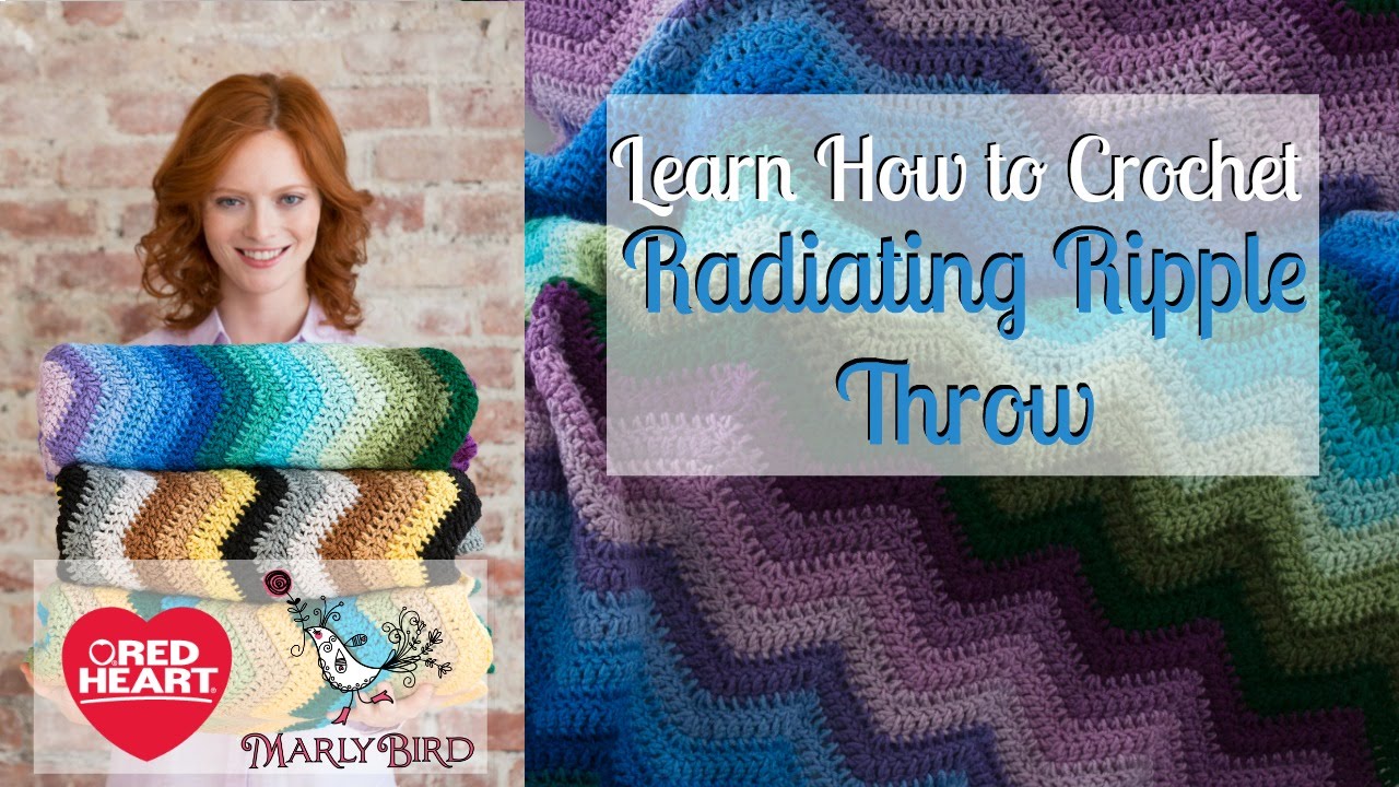 Learn How to Crochet Radiating Ripple Throw - YouTube