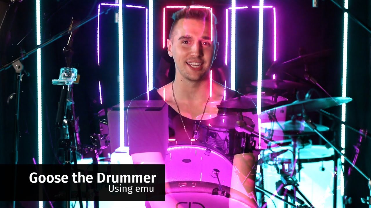 Goose the Drummer using ENTTEC EMU - YouTube