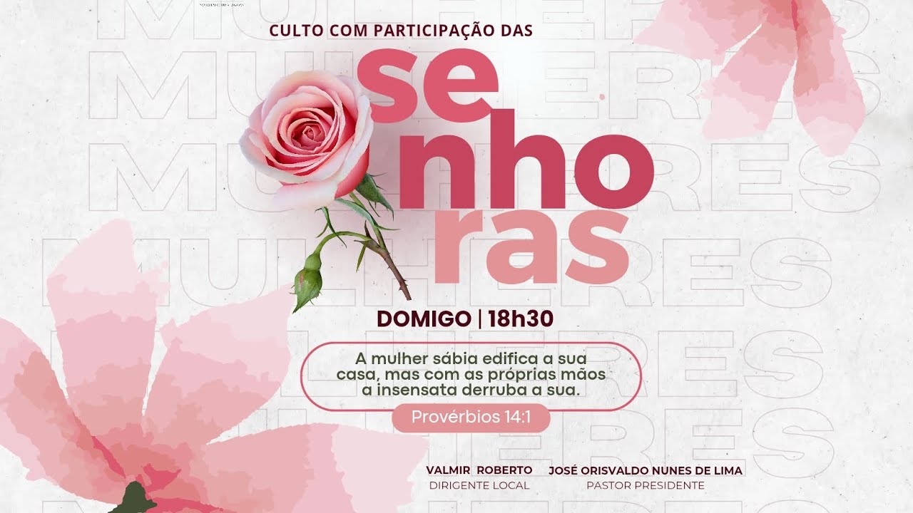 CULTO COM AS SENHORAS ( EL-SHALON) - YouTube