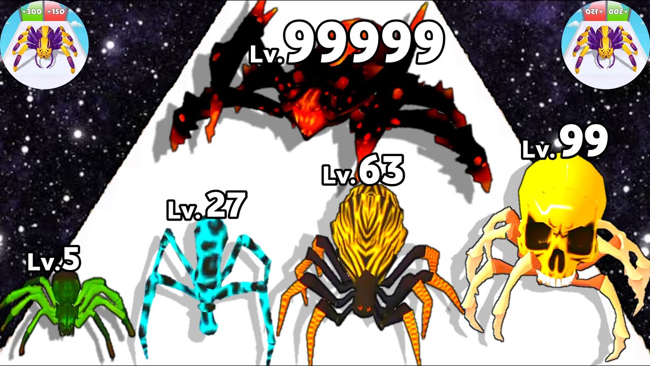Spider Evolution Runner - Level Up Last Spider Max Level Gameplay Part ...