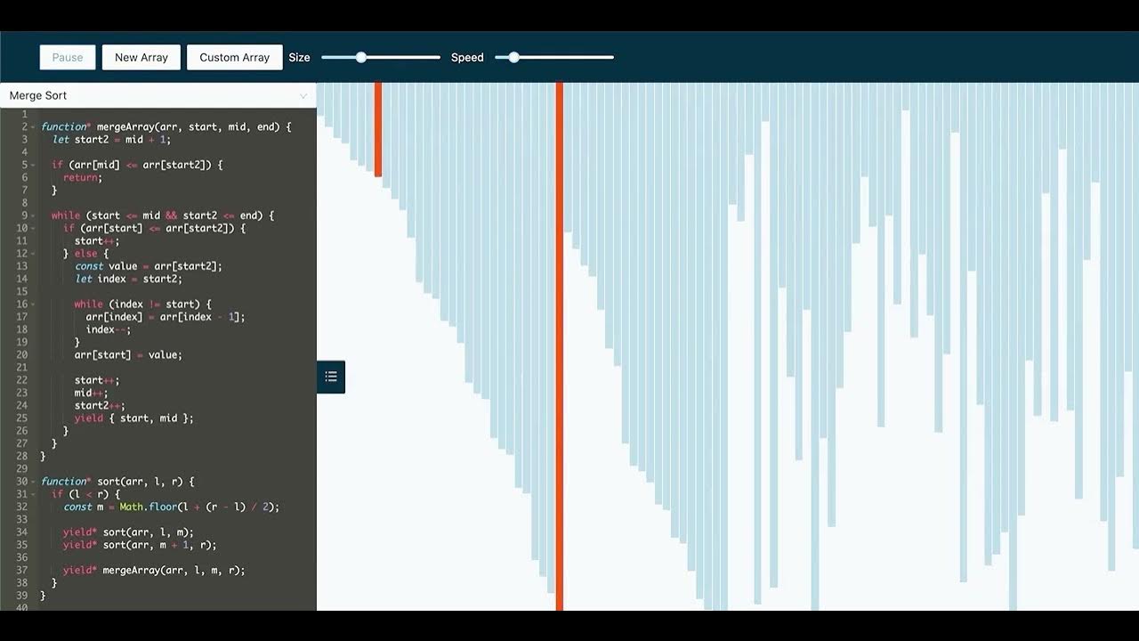 A Sorting Visualizer Where You Can Edit The Algorithms Using Reactjs Youtube