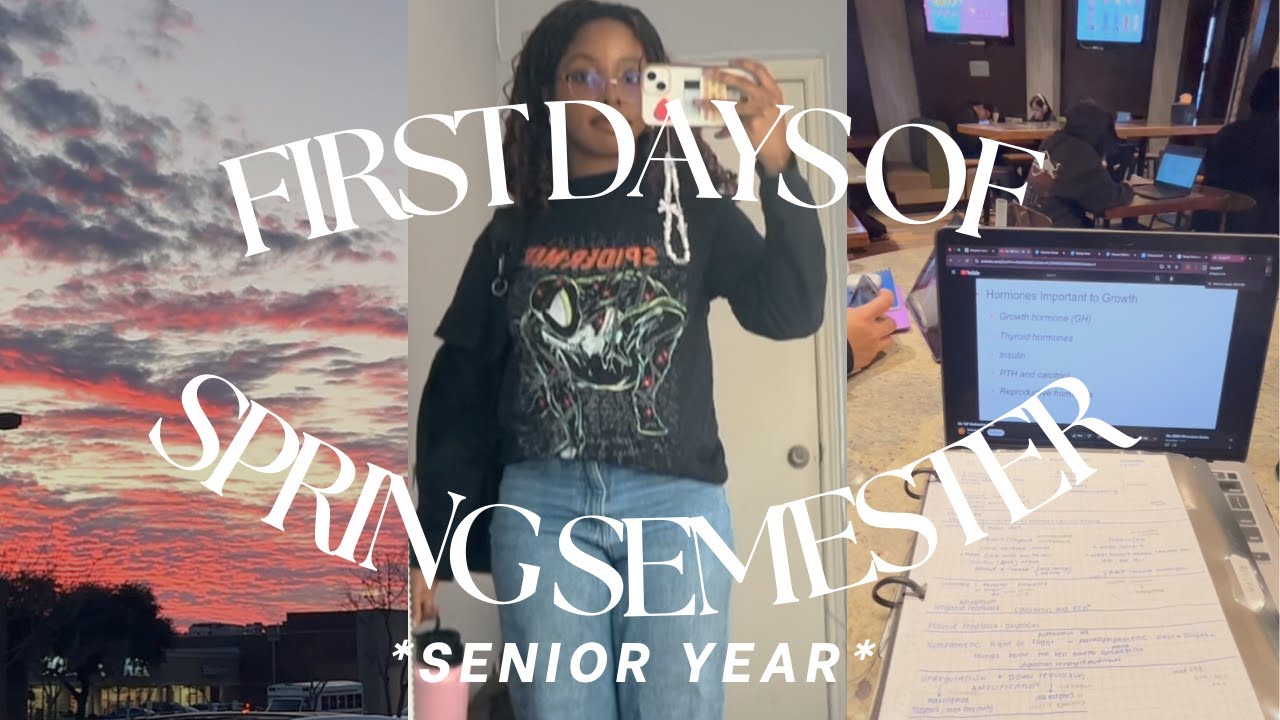FIRST WEEK OF SPRING SEMESTER || *senior year 2025* - YouTube