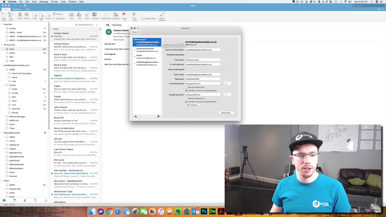Setting up IMAP Emails on Outlook (mac) - YouTube