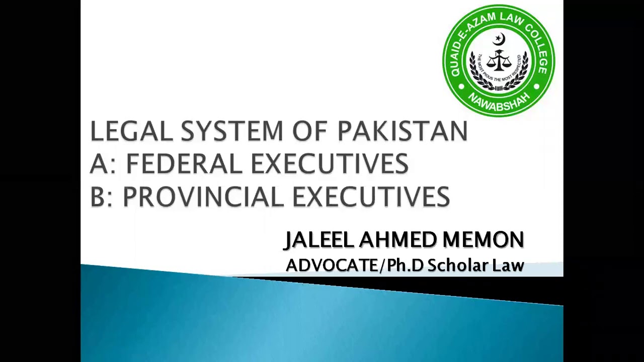 Legal System of Pakistan | LLB Part 1 & 2 | Federal Executives Legal ...