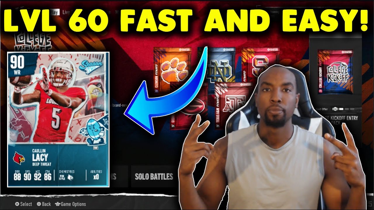 THE FASTEST WAY TO REACH LEVEL 60 IN COLLEGE FOOTBALL 25 ULTIMATE TEAM ...