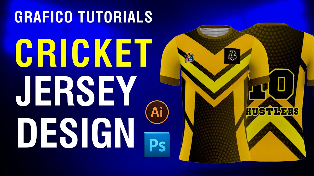 Cricket Jersey Design with Mockup Adobe Photoshop and in Adobe ...