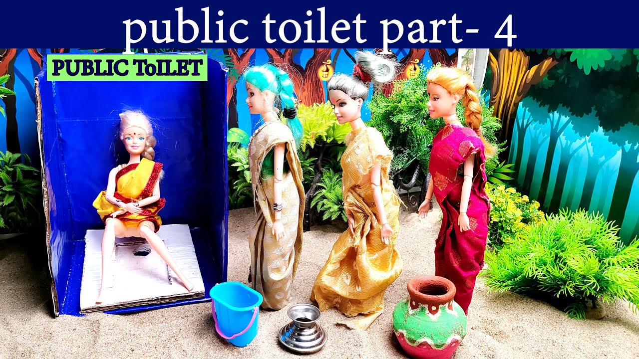 public toilet part 4 | barbie doll | barbie videos | barbie stories ...