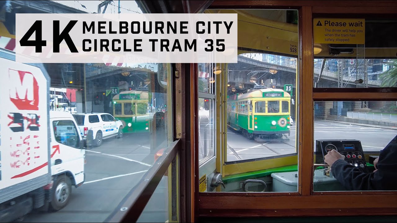 Melbourne Tram #35 Full City Circle Loop (4K) - YouTube