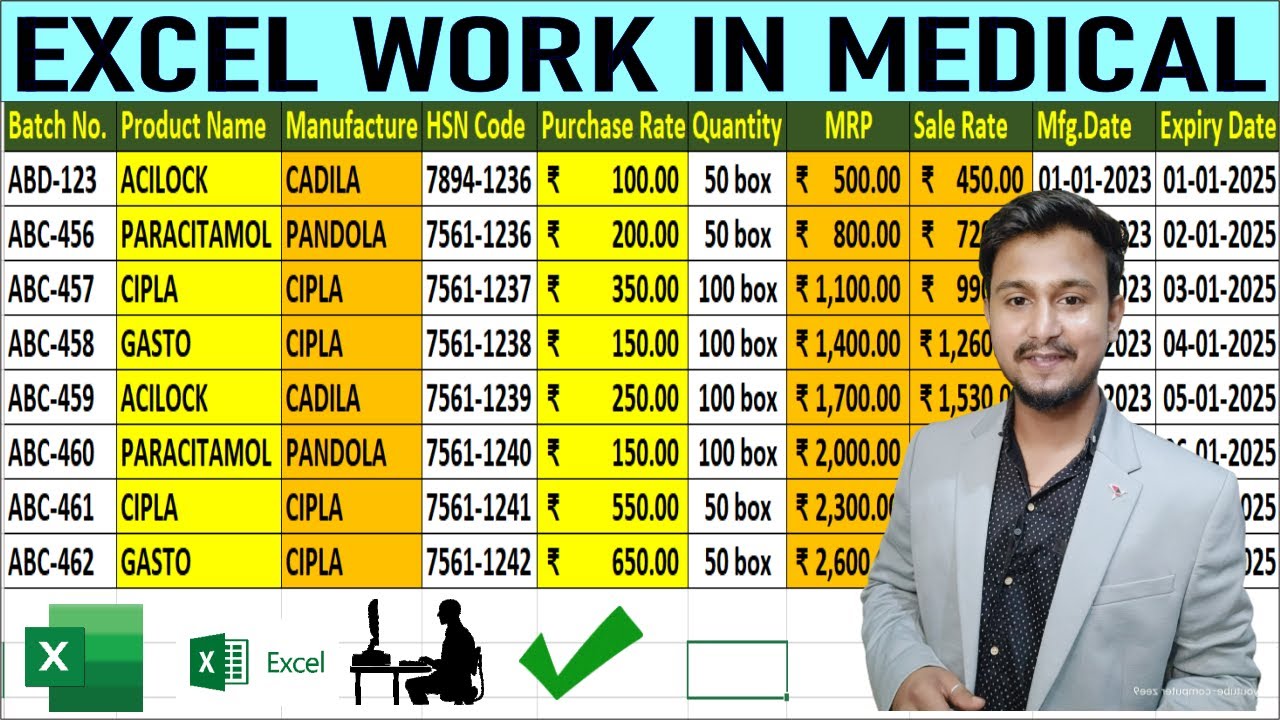 Excel Work in Medical | Data Entry in Excel - YouTube