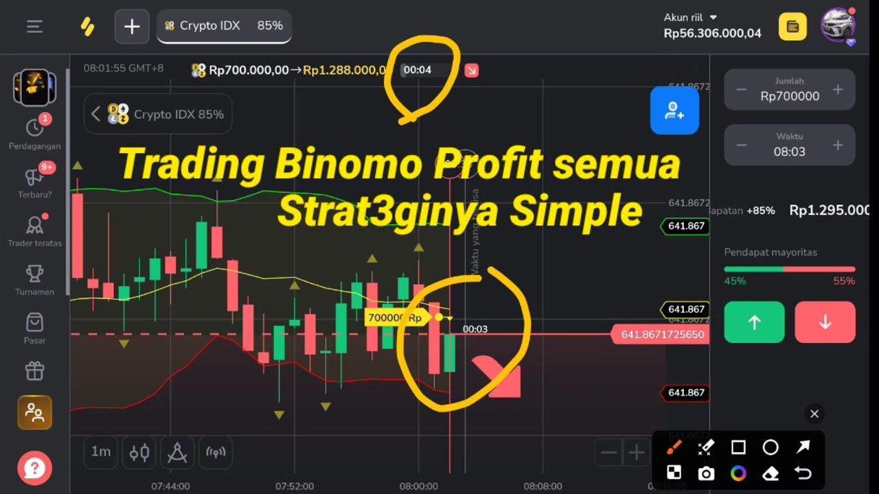 Simple Strategy binomo trading for profit everytime - YouTube