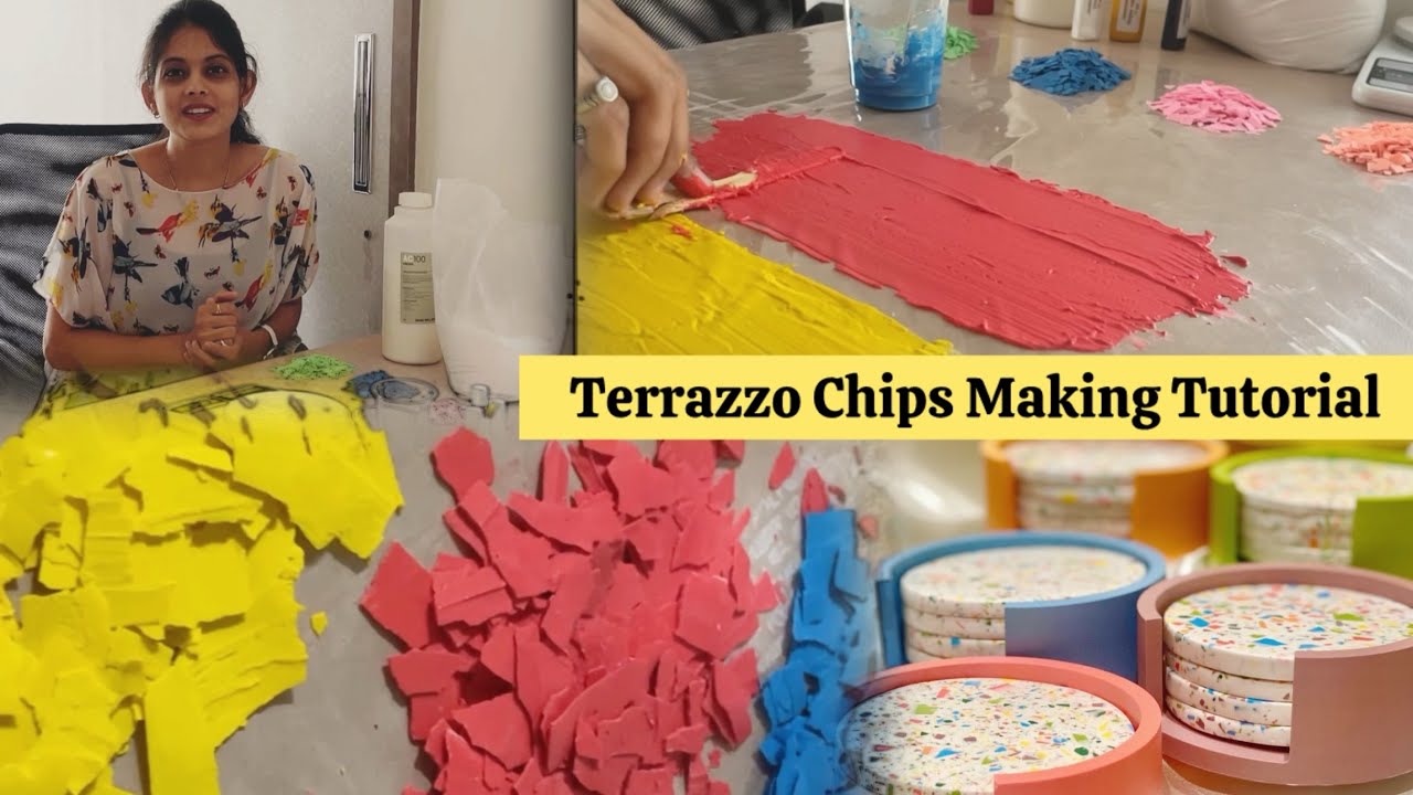 DIY Terrazzo Chips | Easy Process of Making Terrazzo Chips at Home ...