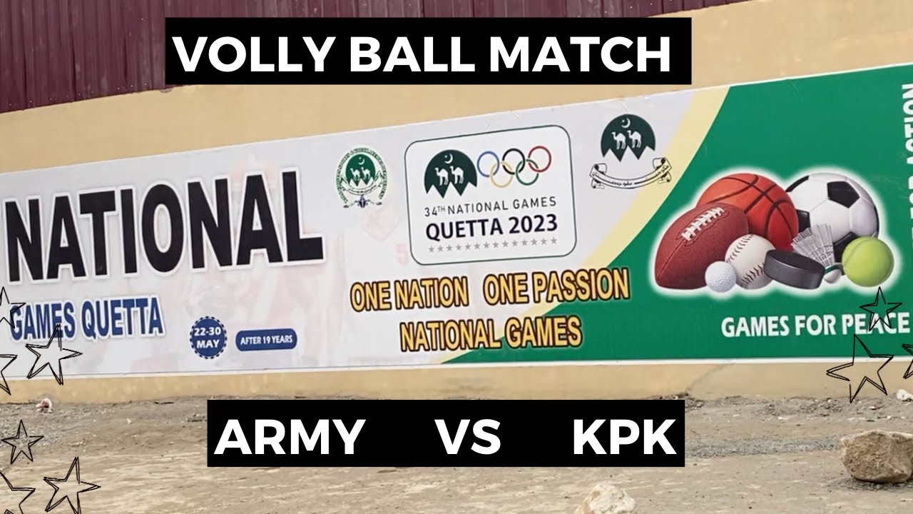 Pak Army Vs KPK Volleyball Match | 34th National Games Quetta - YouTube