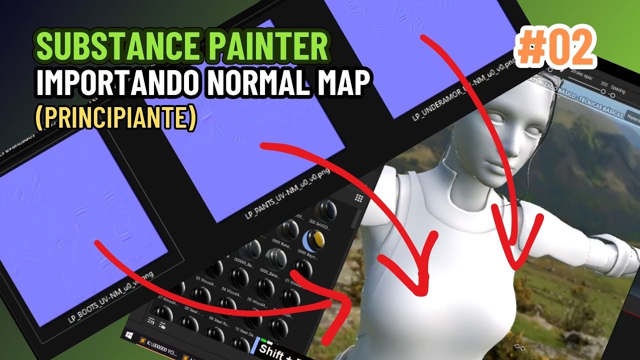 02 Substance Painter básico: IMPORTANDO NORMAL MAP (ZBrush) - Tutorial ...