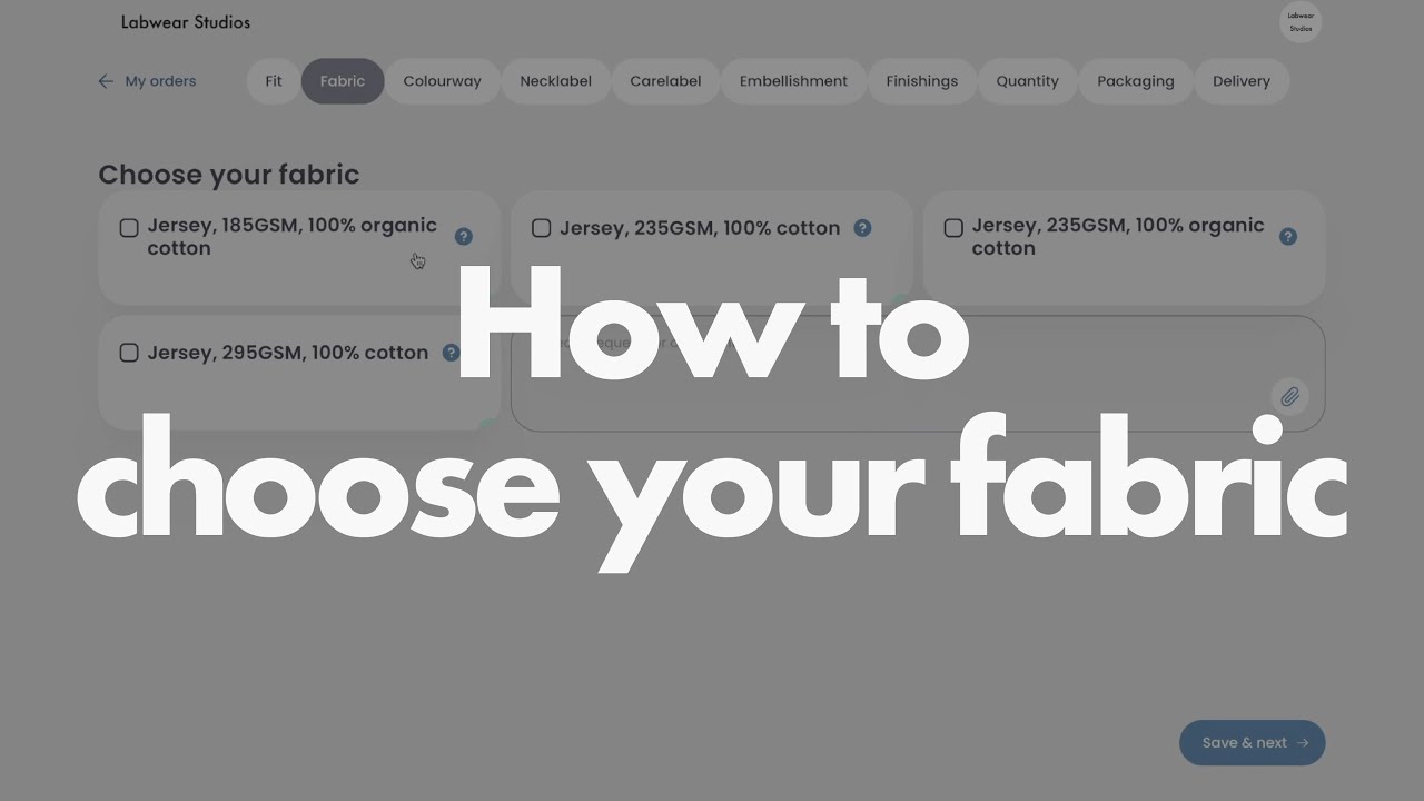 How to choose a Fabric on LabwearOS (fabric tab) - YouTube