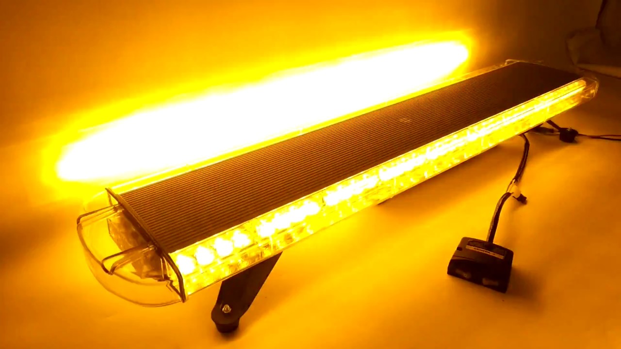42" 80 LED Amber Flashing Emergency Warning Beacon Strobe Light Bar ...