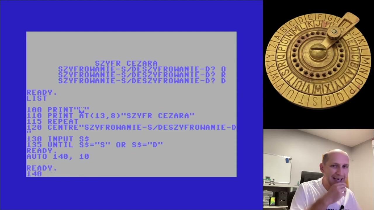 Szyfr Cezara w Simons Basic na C64 - YouTube
