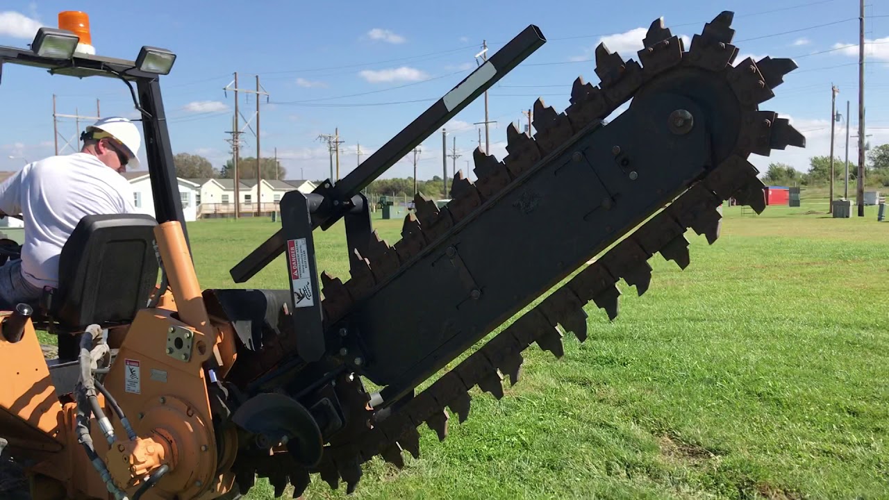 2008 Astec RT560 Trencher/Backhoe/Backfill Blade - YouTube