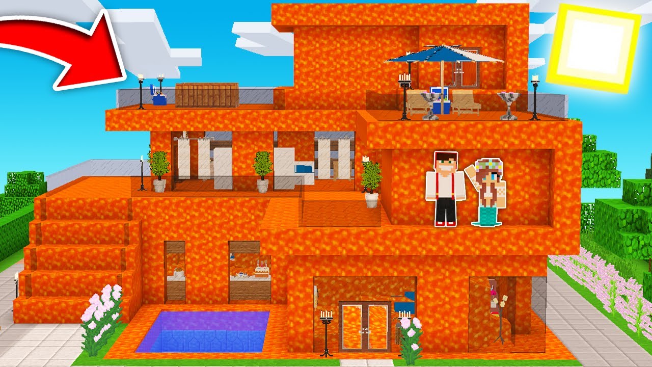 CAŁY DOM GPLAYA ZALANY LAWĄ W MINECRAFT?! GPLAY & LUMI - YouTube