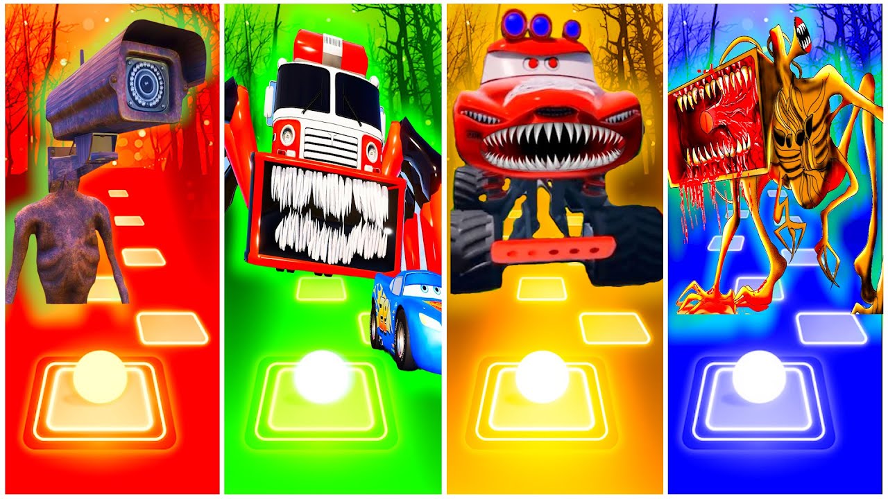 Camera Head vs Fire Truck Eater vs McQueen Eater vs Megahorn - Tiles ...