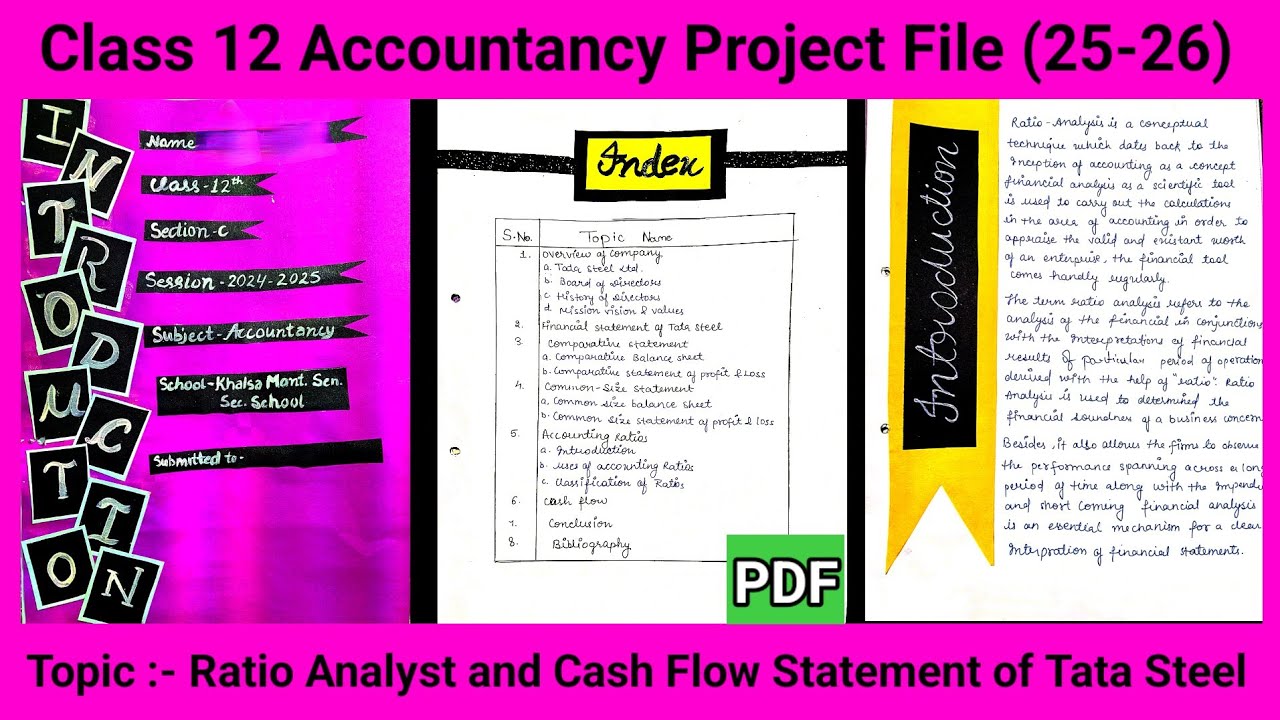 Tata Steel Ratio Analysis & Cash Flow Statement | Accountancy Project ...