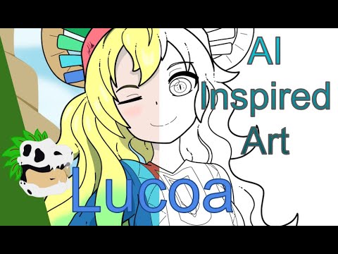 Drawing Lucoa From Ms. Kobayashi's Dragon Maid! | AI Inspired Art - YouTube