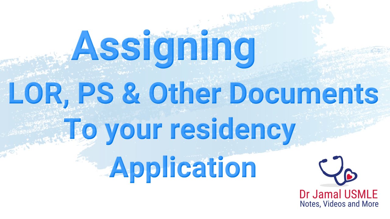 Assigning Letter of Recommendation and Personal Statement to your ERAS ...