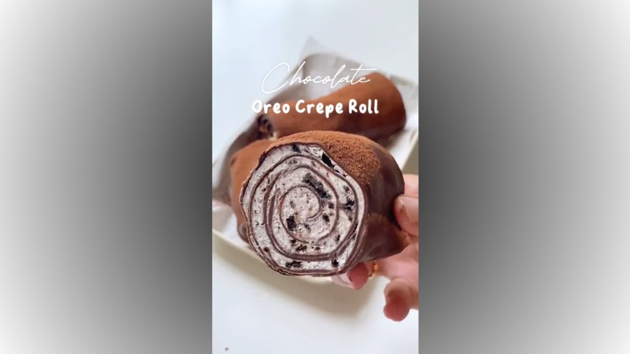 Chocolate Oreo Crepe Roll | Recipe 🤤 - YouTube