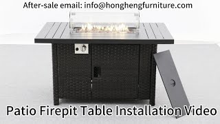 Patio Firepit Table Installation Video