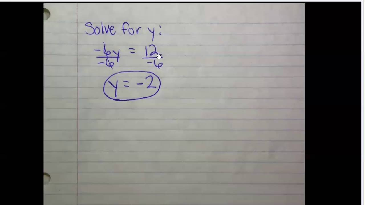 Multiplicative property of equality with integers - YouTube