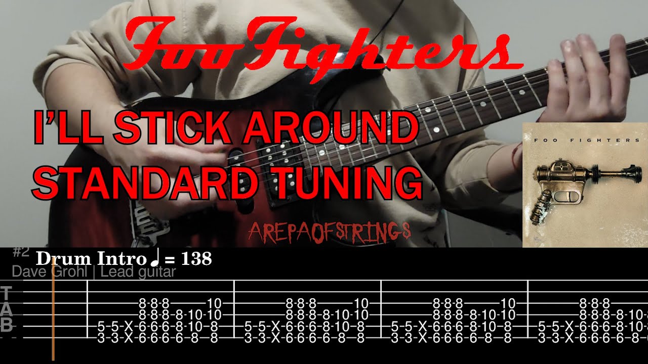 I'll stick around - Foo Fighters Guitar cover with TABS - YouTube