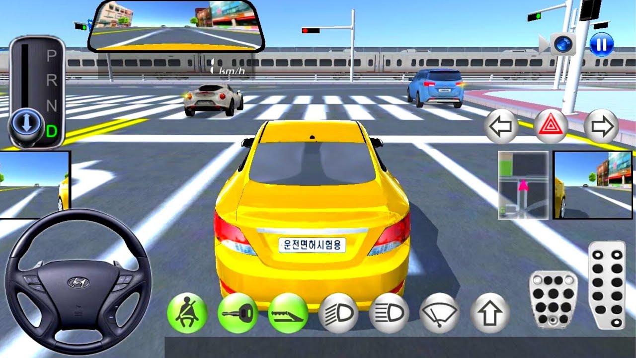 3D Driving Class - Yellow Hyundai Accent Car Driver Simulator - Android ...