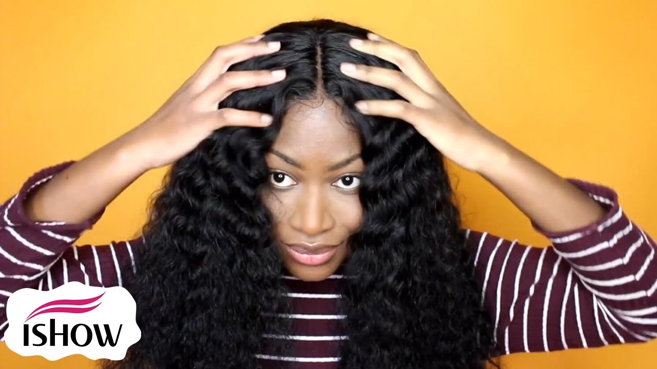 How I lay my DIY CLOSURES IShowbeauty Hair - YouTube