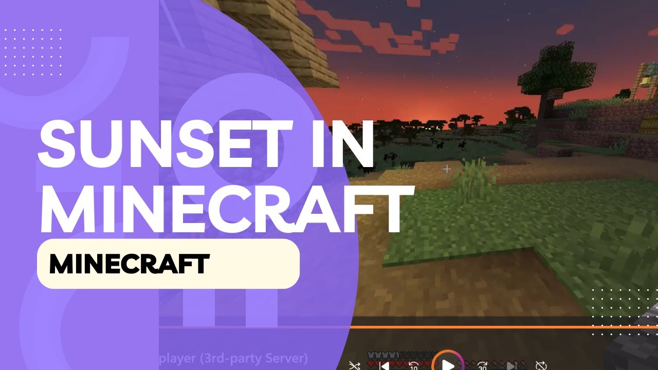 Minecraft 1.20: Beautiful Sunset in the Minecraft Village - YouTube