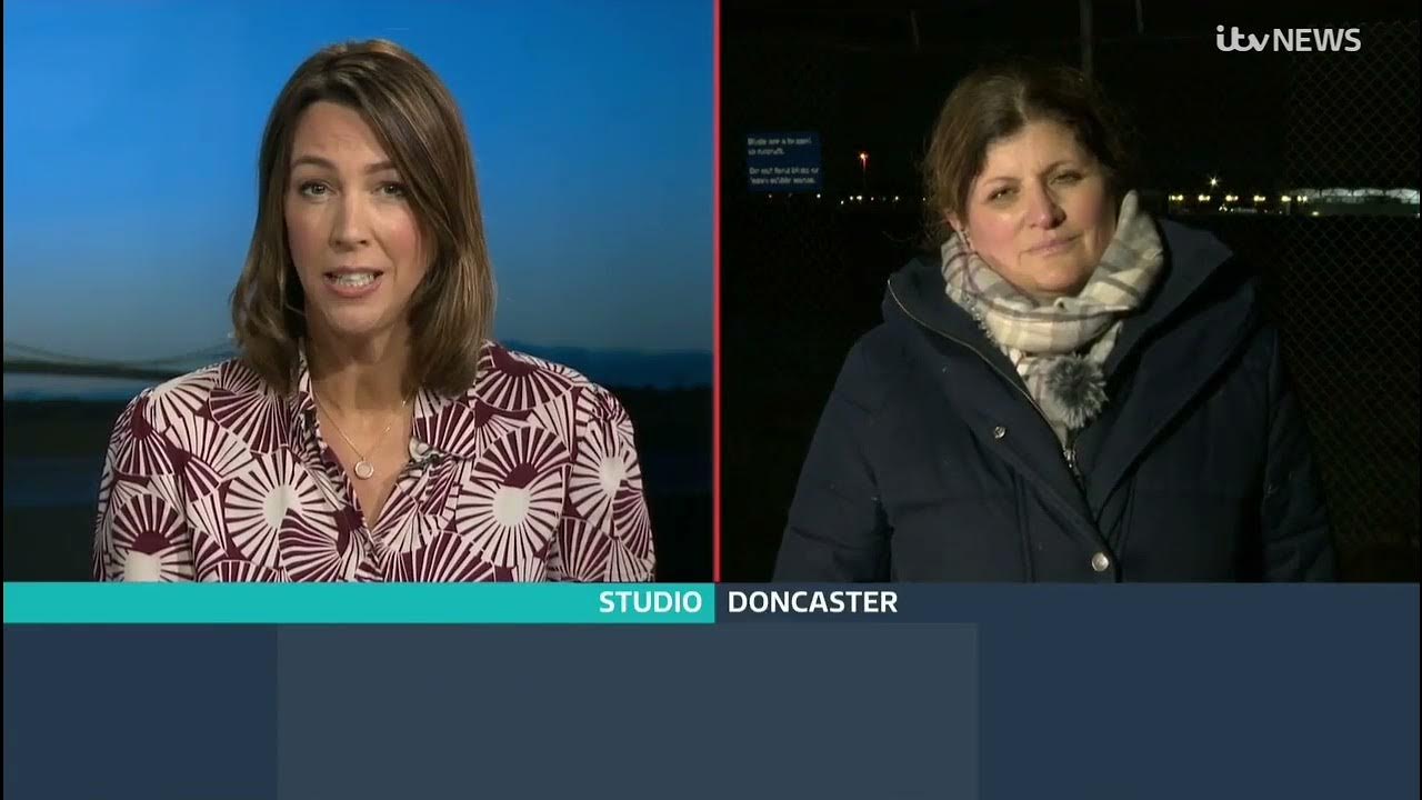 ITV Calendar on Doncaster Sheffield Airport with Oliver Coppard and Sally Jameson Wednesday 29 ...