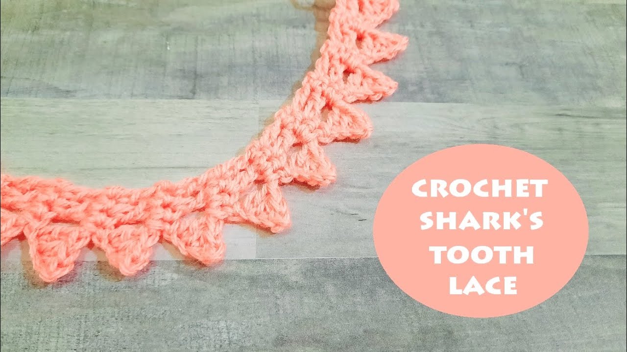 How to crochet a shark's tooth lace/cord? | Crochet With Samra - YouTube