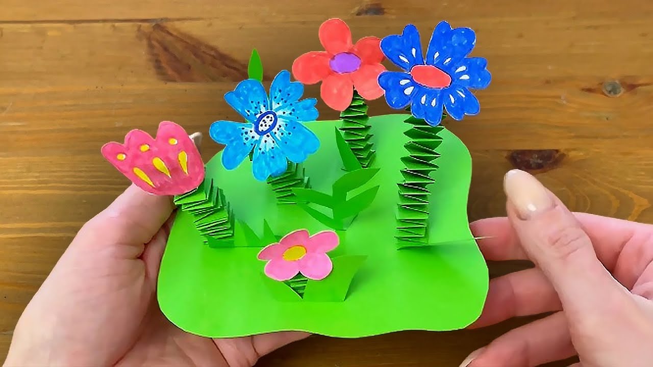 Cute Paper Flowers - Lessons for children #papercraftsimple # ...