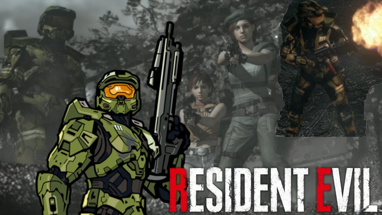 MASTER CHIEF IN RESIDENT EVIL REMAKE + Door Animation Skip Mod - YouTube