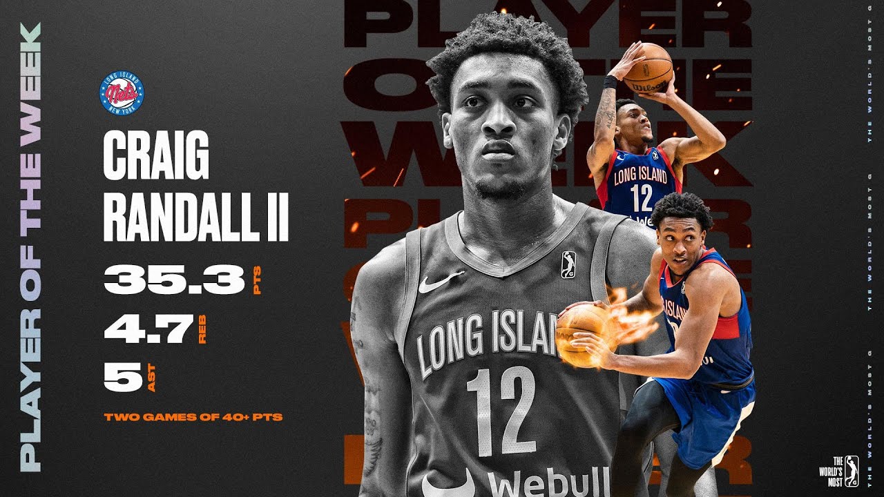 Craig Randall II Named NBA G League Player of the Week: Week 1 - YouTube