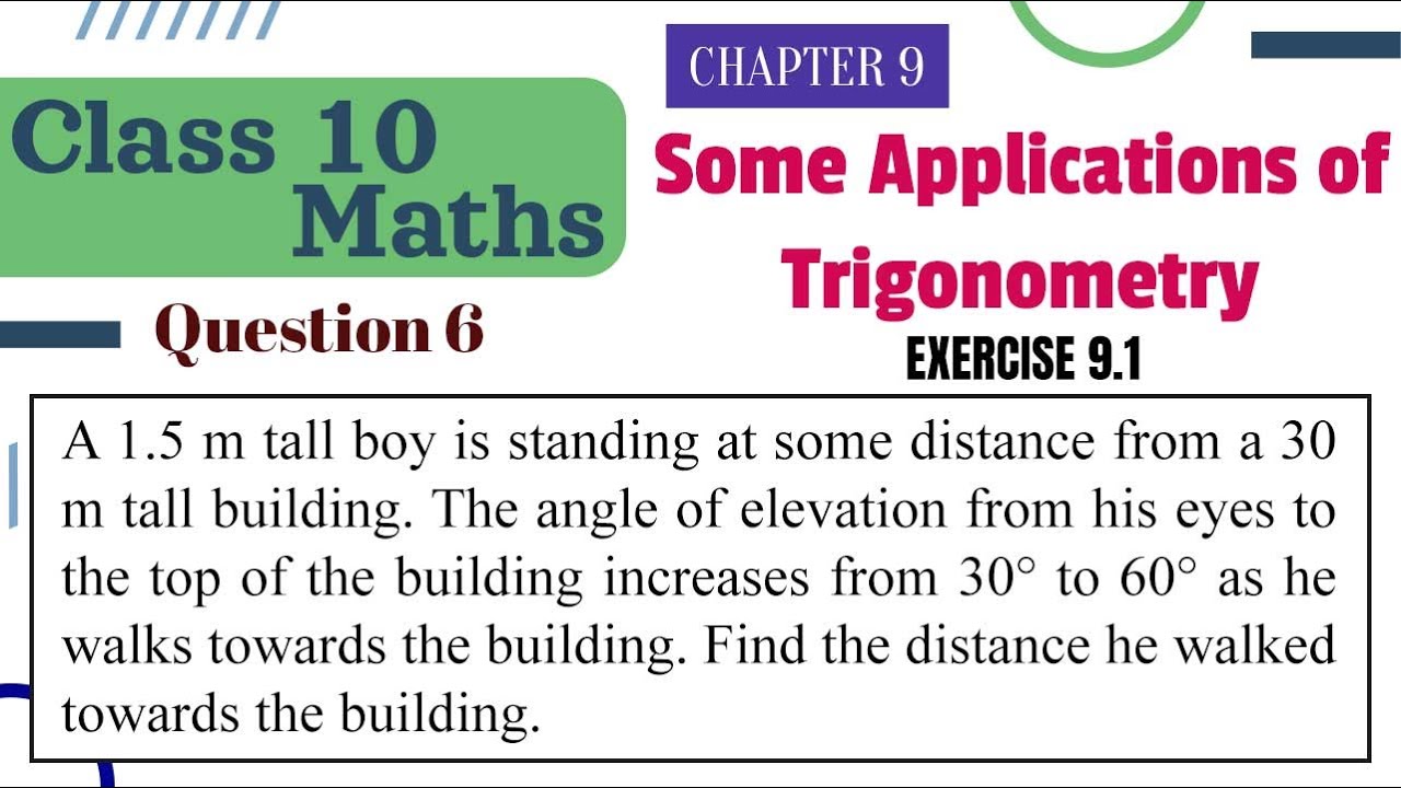 NCERT Solutions for Class 10 Maths Chapter 9 Exercise 9.1 Question 6 Applications of ...