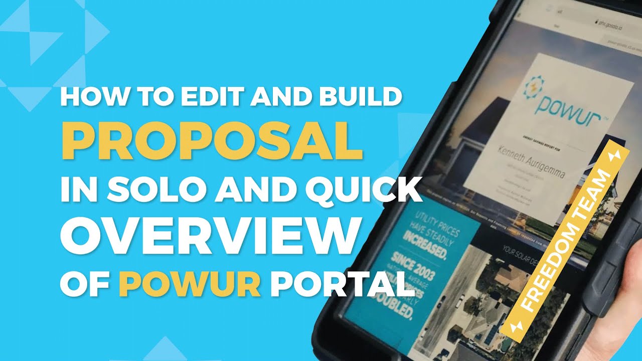 How to edit and build proposal in Powur tool & quick overview of Powur ...
