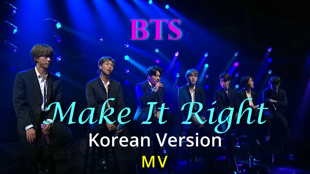 BTS Make It Right [English Sub.] Korean Ver. StageMix MV - YouTube